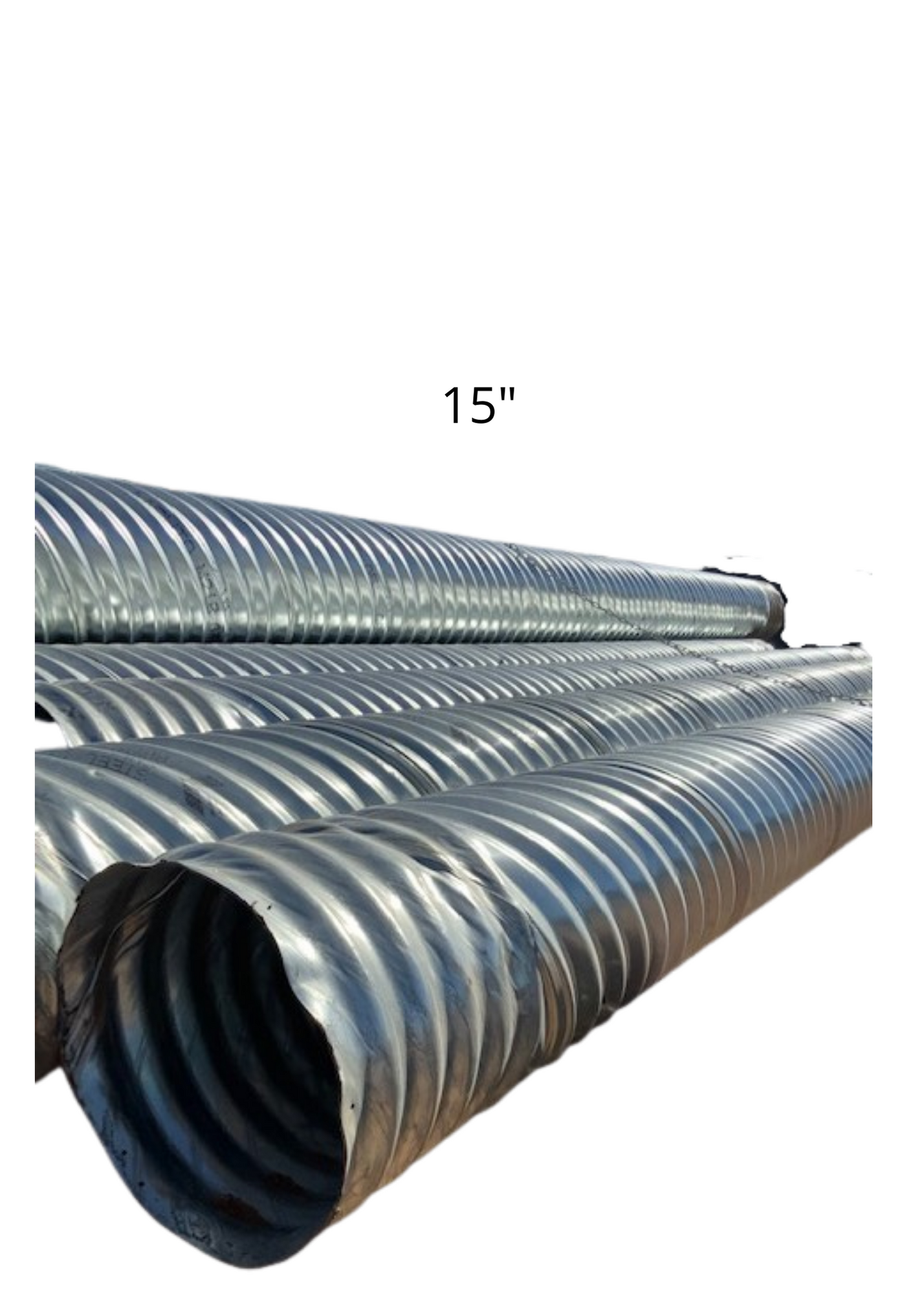 12 Foot Galvanized Culvert Pipe ADS 12 In X 20 Ft Corrugated Culvert
